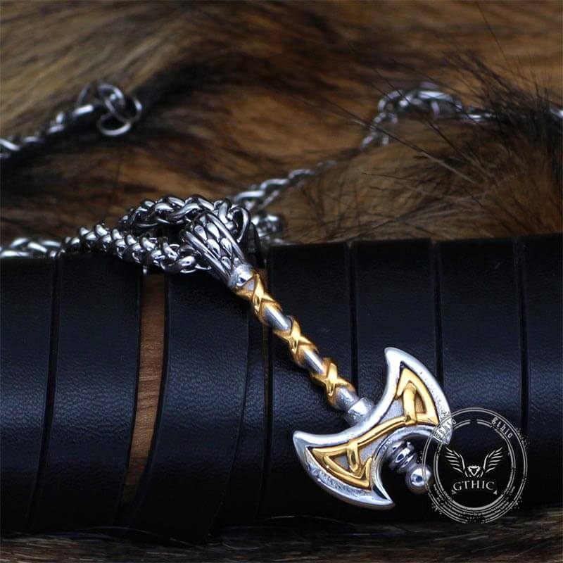 Vintage Viking Double Axe Stainless Steel Pendant – GTHIC