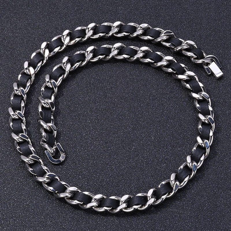 8mm Minimalist Stainless Steel Cuban Chain Necklace – GTHIC