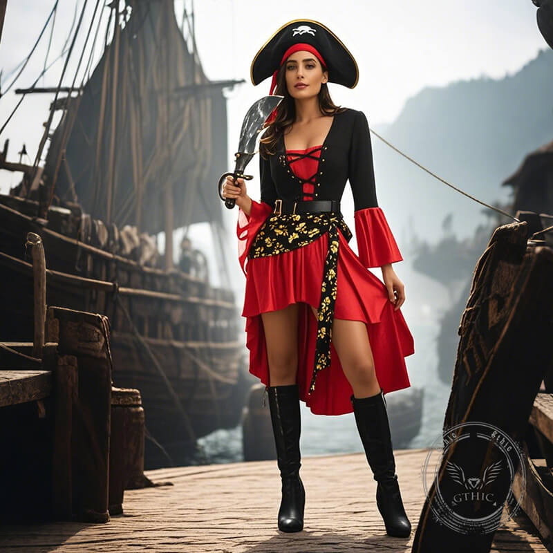 Captain Jack Sparrow Halloween Cosplay Costume Set – GTHIC