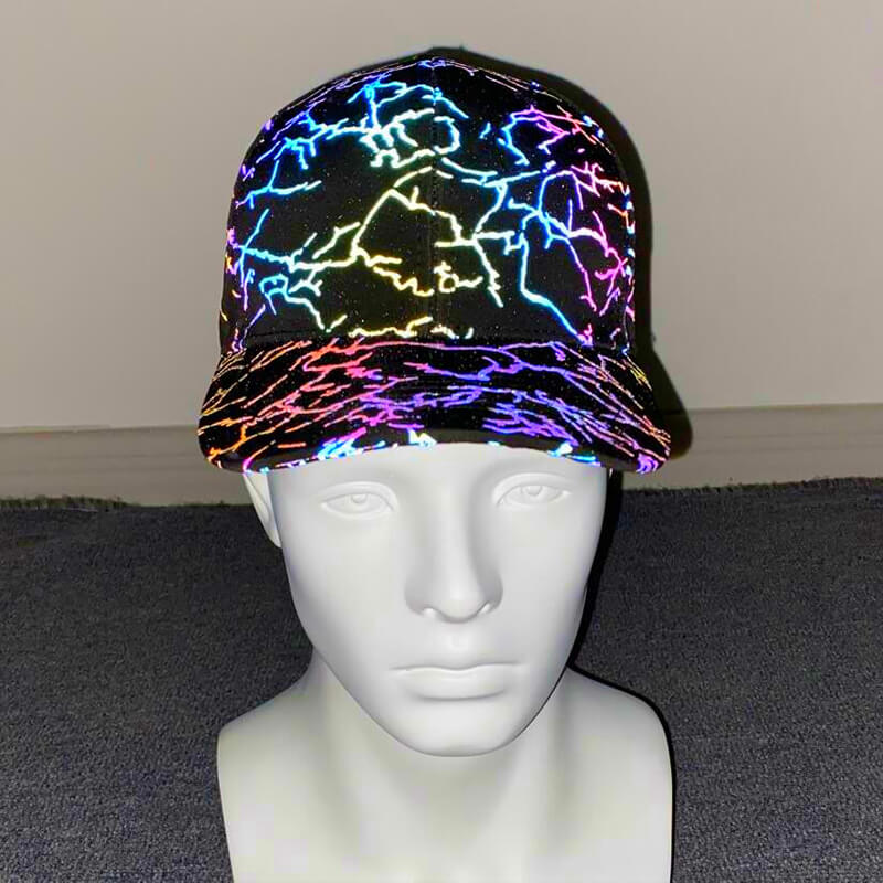 Colorful Rave Polyester Reflective Cap – GTHIC