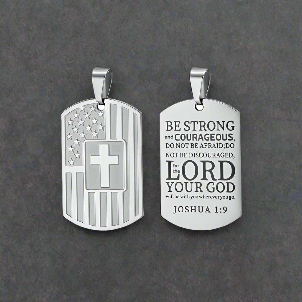 Cross American Flag Stainless Steel Military Brand Pendant – GTHIC