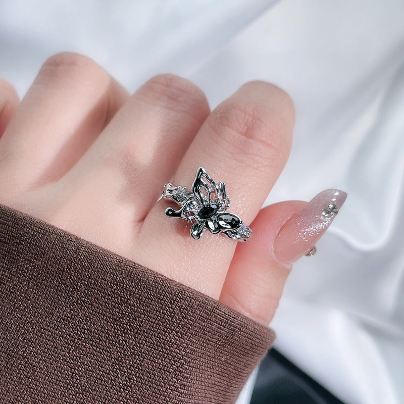 Dark Bat Alloy Gothic Adjustable Ring – GTHIC