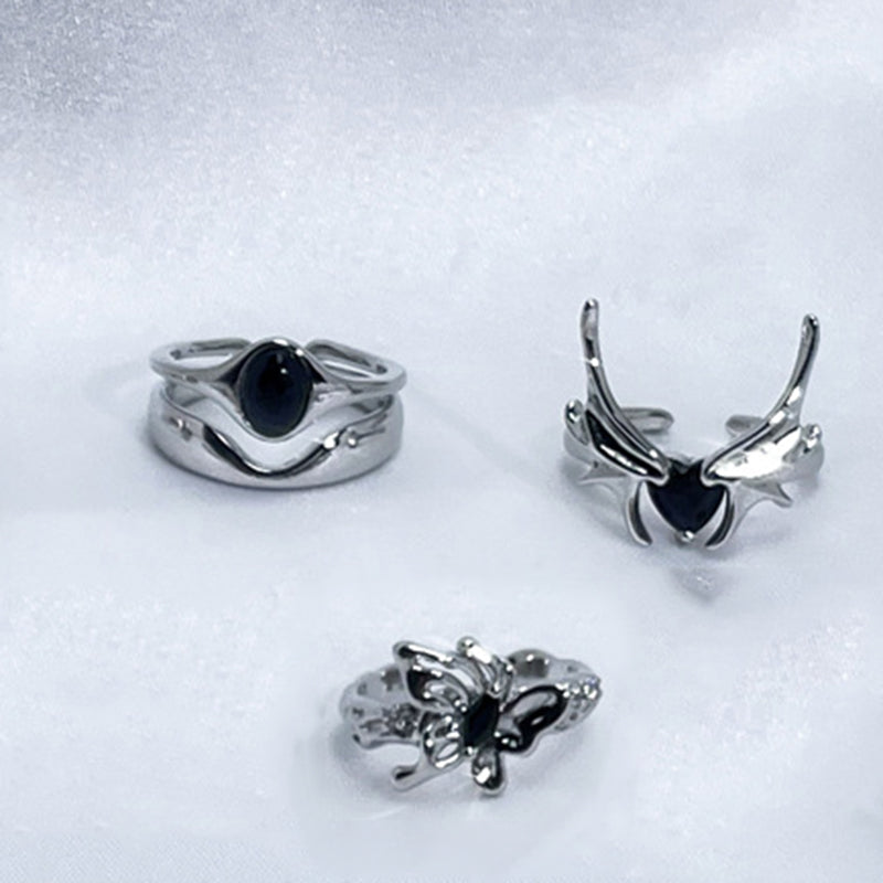 Dark Bat Alloy Gothic Adjustable Ring – GTHIC