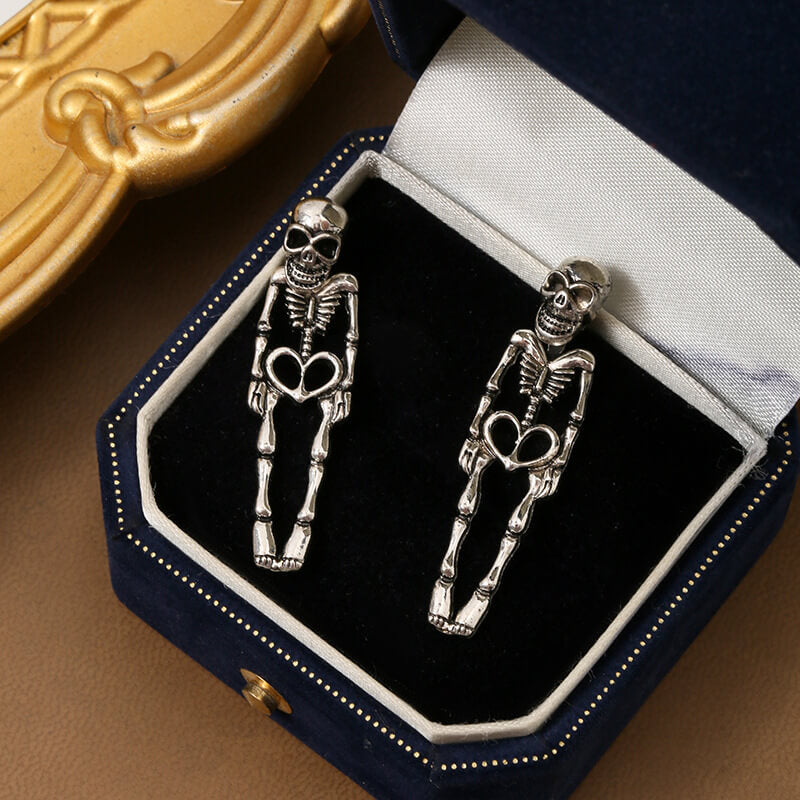 Exaggerated Horror Skeleton Gothic Alloy Drop Earrings – GTHIC