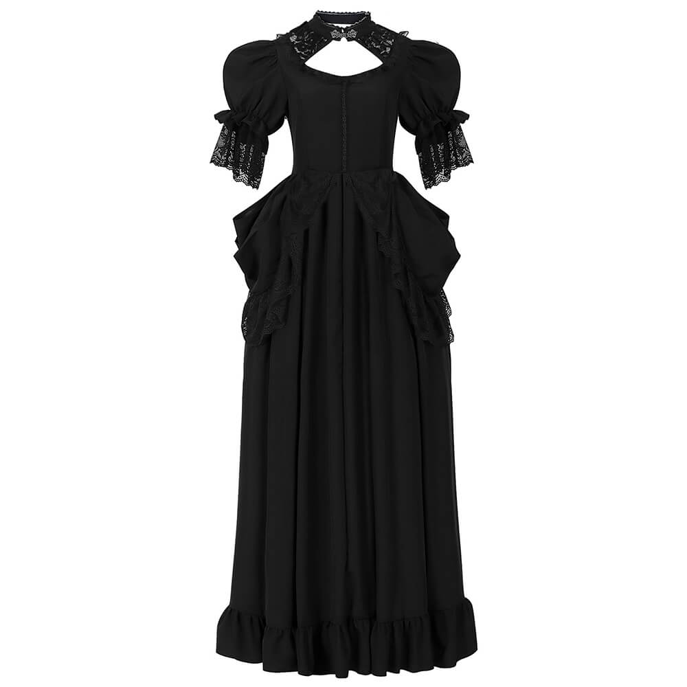 Gothic Palace Lace Back Tie Design Formal Dress – GTHIC