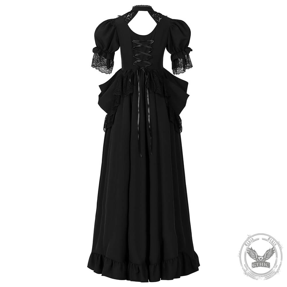 Gothic Palace Lace Back Tie Design Formal Dress – GTHIC