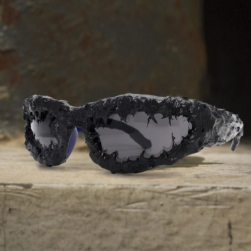Gothic Personality Drip Glue Brushed Polarized PC Sunglasses – GTHIC