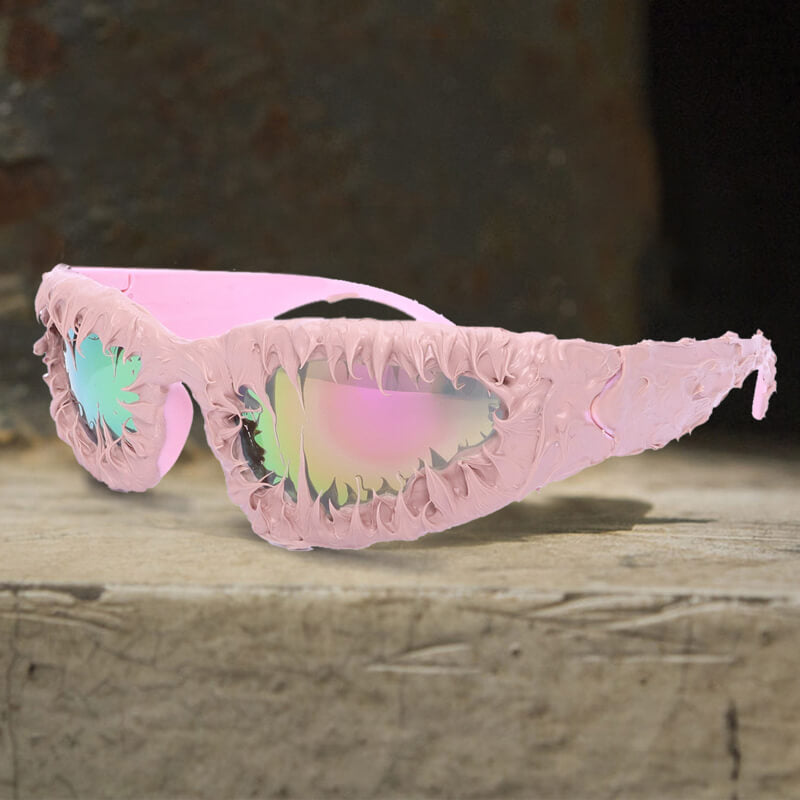 Gothic Personality Drip Glue Brushed Polarized PC Sunglasses – GTHIC