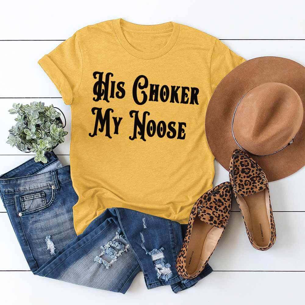 His Choker My Noose Casual Crew Neck T-shirt – GTHIC