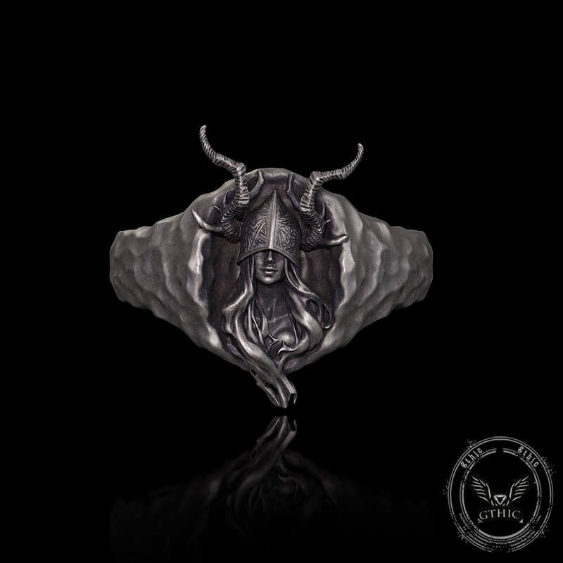 Horned Armor Witch Sterling Silver Ring – GTHIC