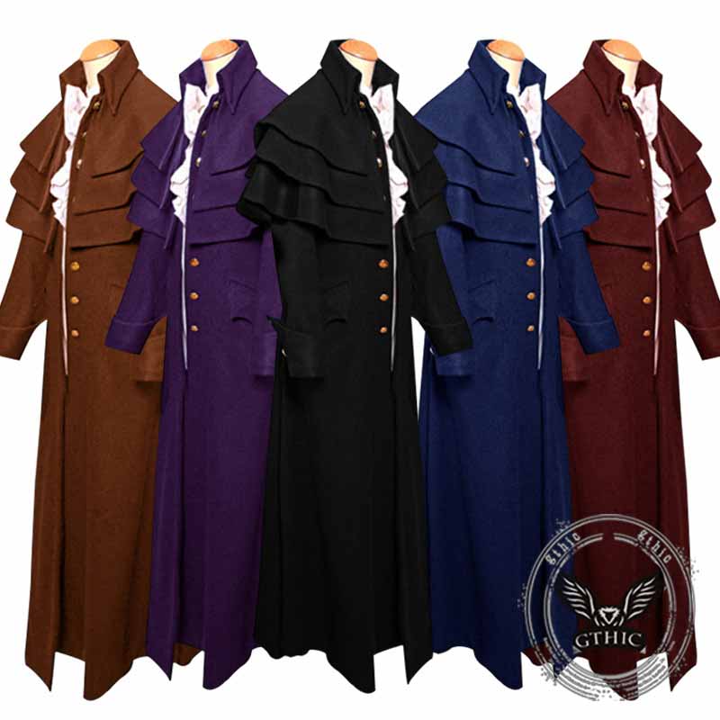 Medieval Stand Collar Long Tuxedo Halloween Costume – GTHIC