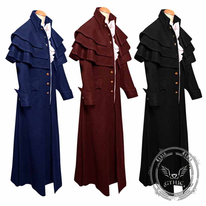 Medieval Stand Collar Long Tuxedo Halloween Costume – GTHIC