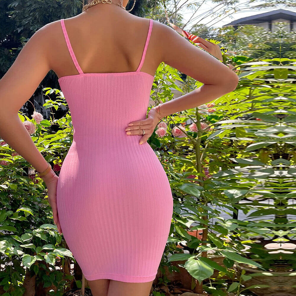 Off-Shoulder Collar Sexy Slim Hip-Wrapped Sling Dress – GTHIC