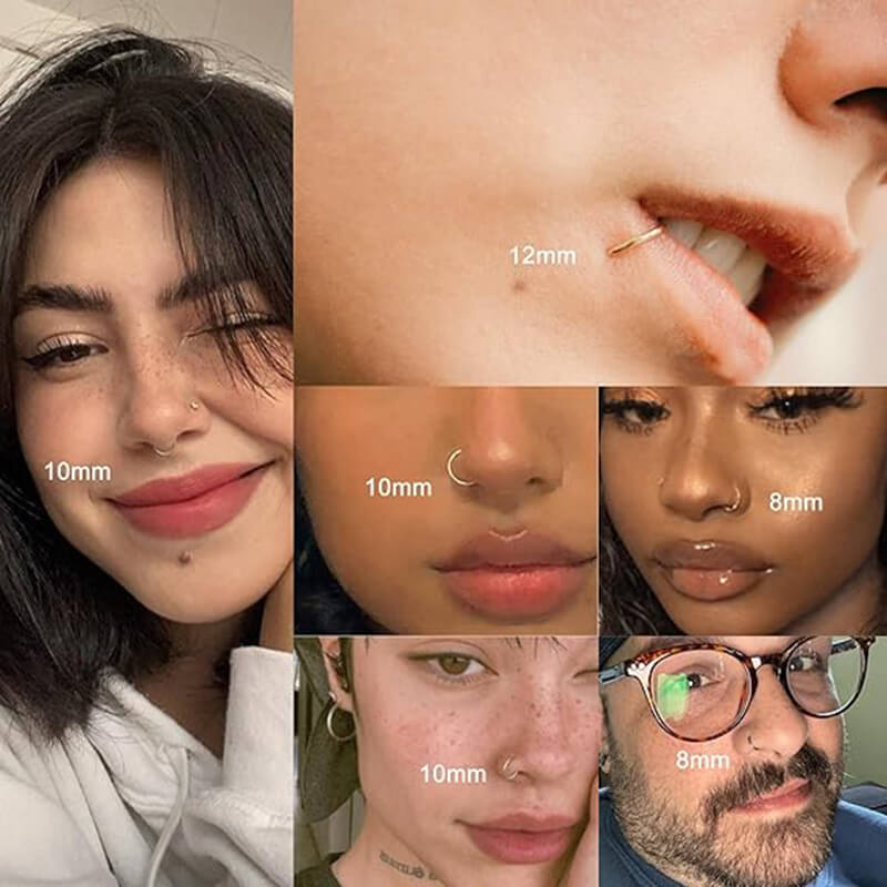 Punk G23 Titanium Nose Ring Cartilage Lobe Piercing – GTHIC