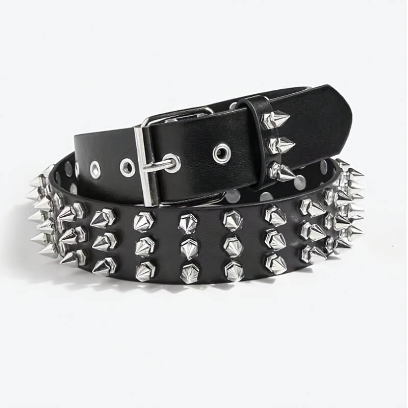 Punk Rock Spiked Rivet Handmade PU Leather Belt – GTHIC