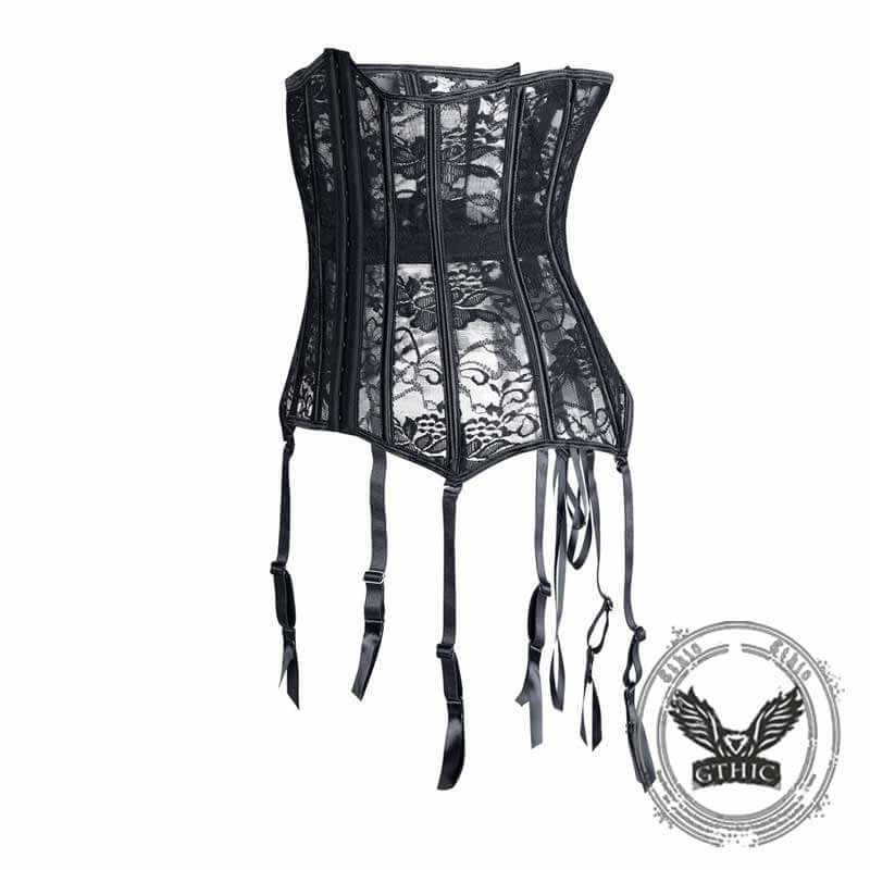 Sexy Mesh Lace See Through Garter Corset – GTHIC