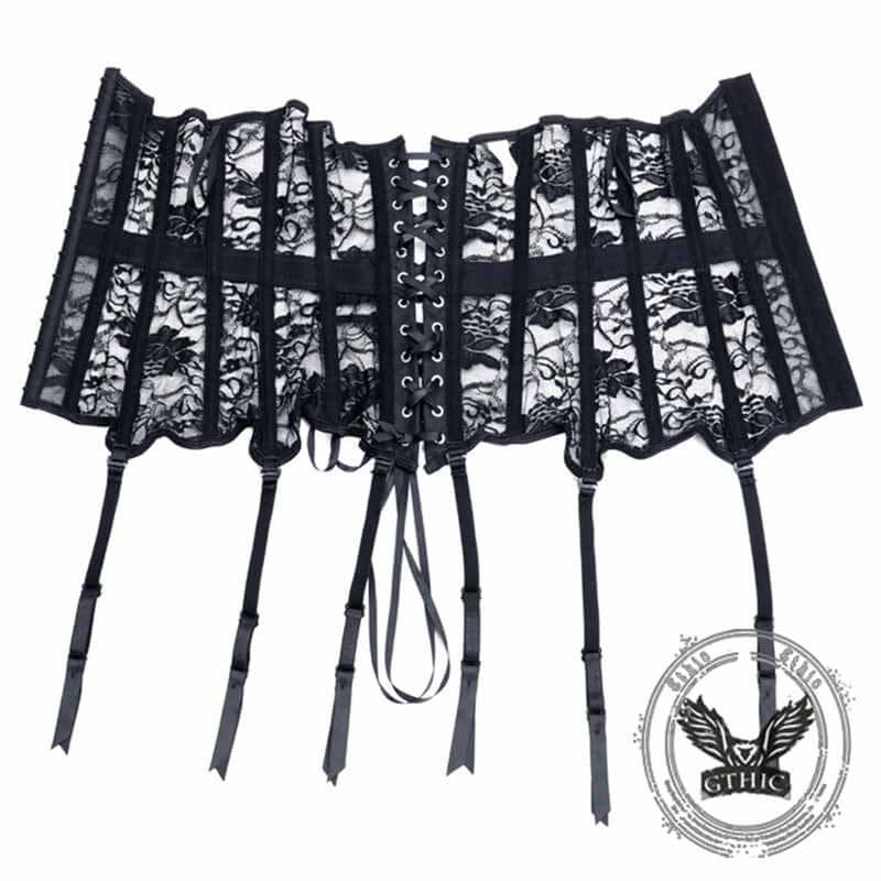Sexy Mesh Lace See Through Garter Corset – GTHIC