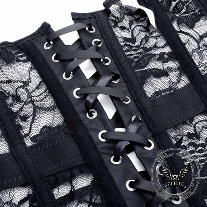 Sexy Mesh Lace See Through Garter Corset – GTHIC