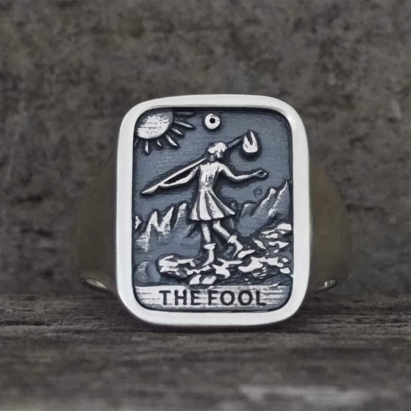 The Fool Tarot Card Sterling Silver Ring – GTHIC