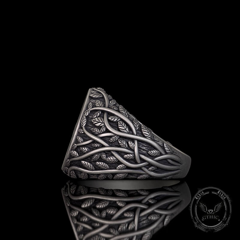 Tree Of Life Yggdrasil Sterling Silver Viking Ring – GTHIC