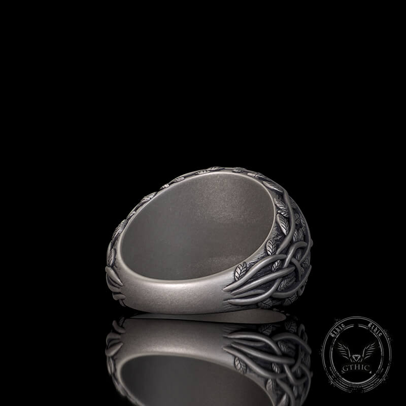 Tree Of Life Yggdrasil Sterling Silver Viking Ring – GTHIC