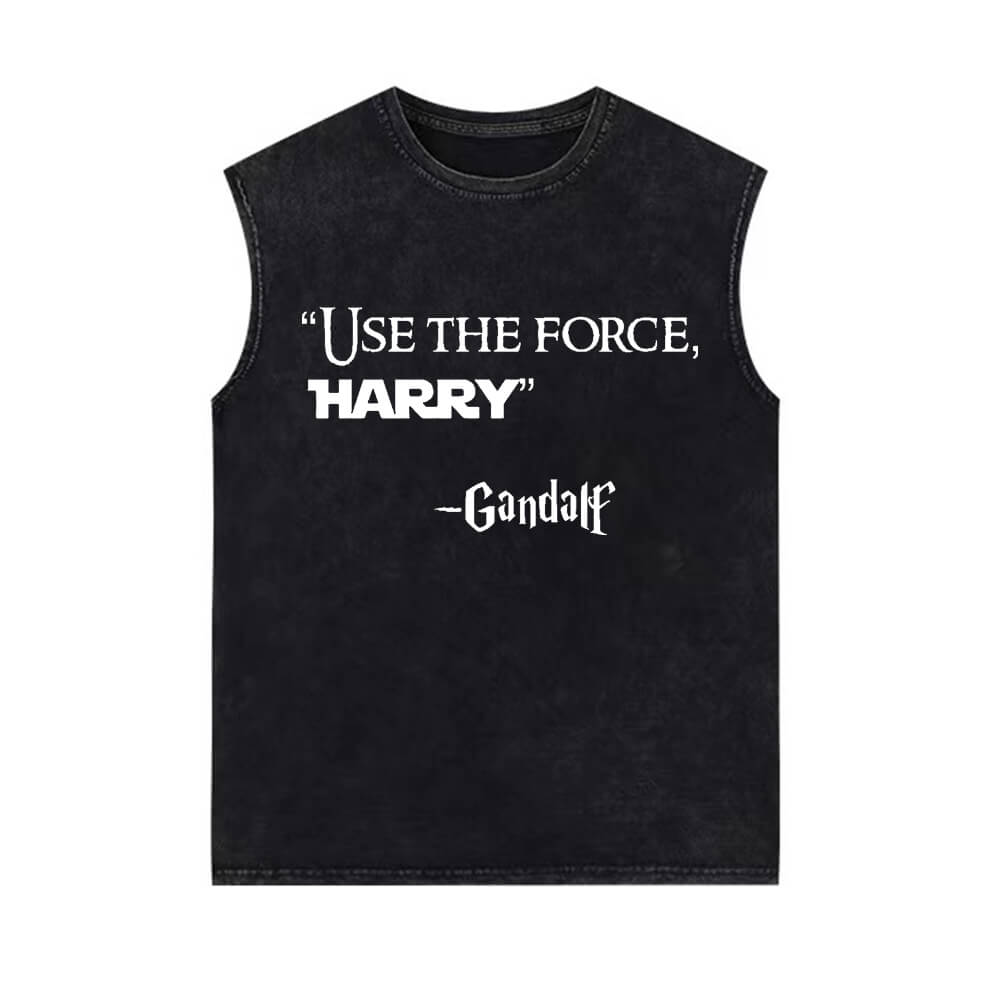 Use the Force Harry Gandalf Vintage Washed Vest Top – GTHIC