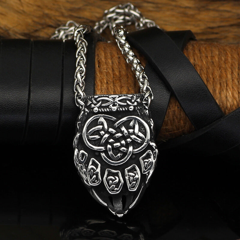 Viking Triangle Rune Bear Paw Stainless Steel Pendant – GTHIC