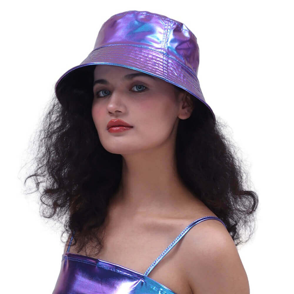 Vintage British Patent Leather Small Brim Bucket Hat – GTHIC