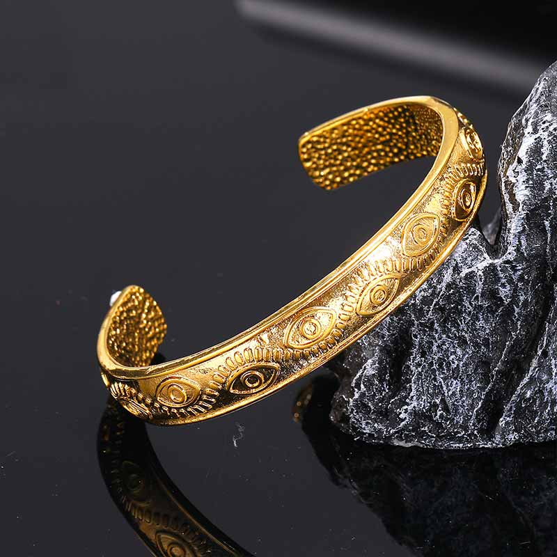 Vintage Devil Eye Stainless Steel Cuff Bracelet – GTHIC