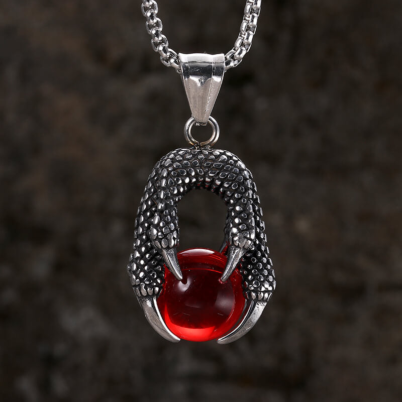 Vintage Dragon Claw Agate Stainless Steel Pendant – GTHIC