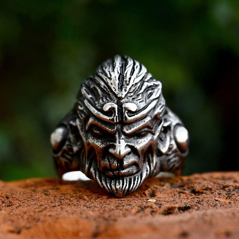 Vintage Monkey King Sun Wukong Stainless Steel Ring – GTHIC