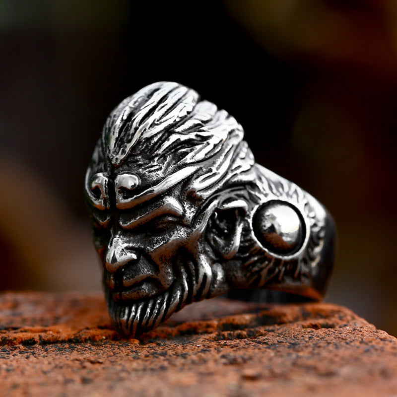 Vintage Monkey King Sun Wukong Stainless Steel Ring – GTHIC