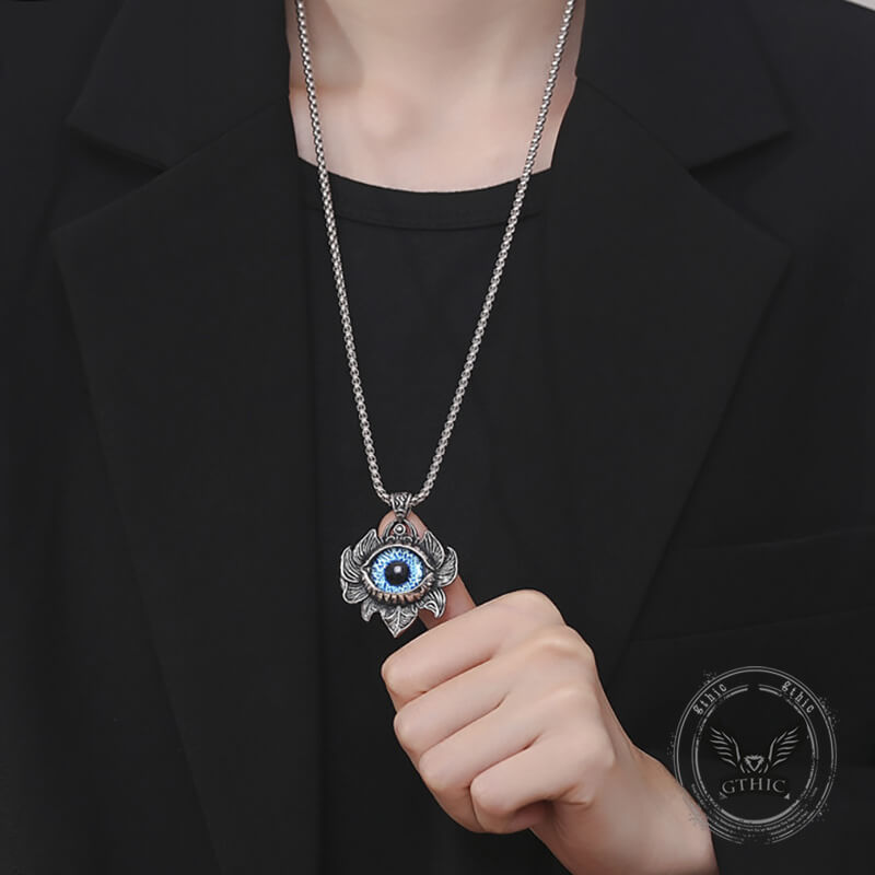 Vintage Pattern Devil Eye Stainless Steel Pendant – GTHIC