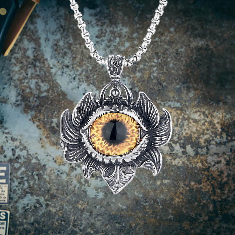 Vintage Pattern Devil Eye Stainless Steel Pendant – GTHIC