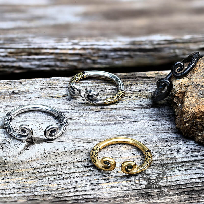 Vintage Pattern Wukong Tightening Curse Stainless Steel Open Ring – GTHIC
