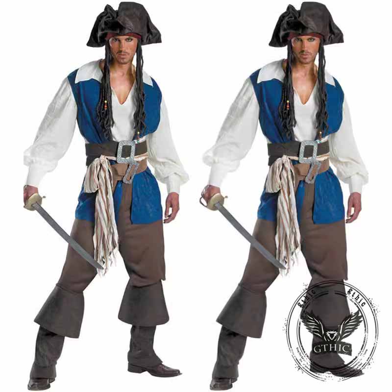 Vintage Pirate Uniform Cosplay Multicolor Halloween Costume – GTHIC