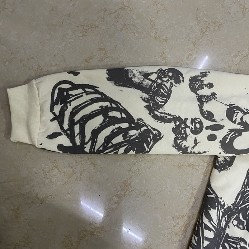 Crazy Skeleton Polyester skull Hoodie Coat – GTHIC