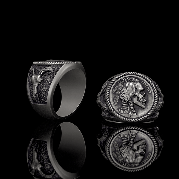 Sterling Silver & Stainless Steel Biker Rings for Men | GTHIC – Page 7