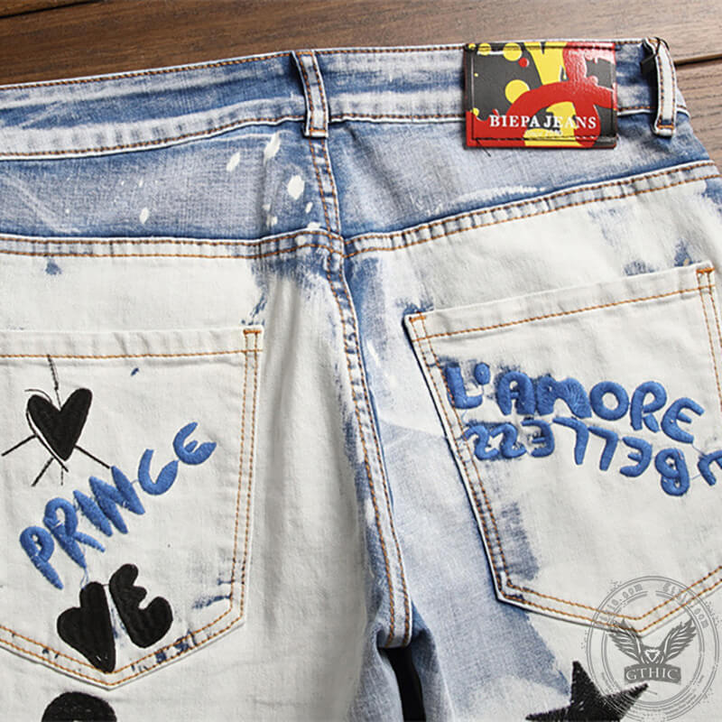Prince Letter Print Cotton Pants – GTHIC