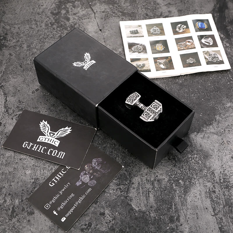 Men's Viking Necklace 25 Inch Chain MENDEL Men's Viking Mjolnir Pendant ...